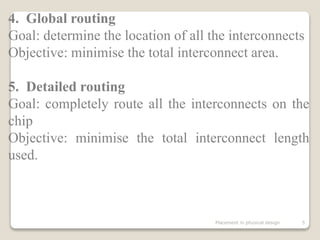 Placement in VLSI Design | PPTX