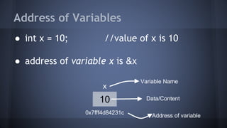 Lecture 2: arrays and pointers | PPTX