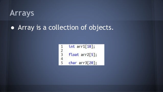 Lecture 2: arrays and pointers