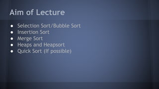 Lecture 11.2 : sorting | PPT