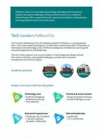Plaksha Tech Leaders Fellowship |Placements Report 2020 | PDF