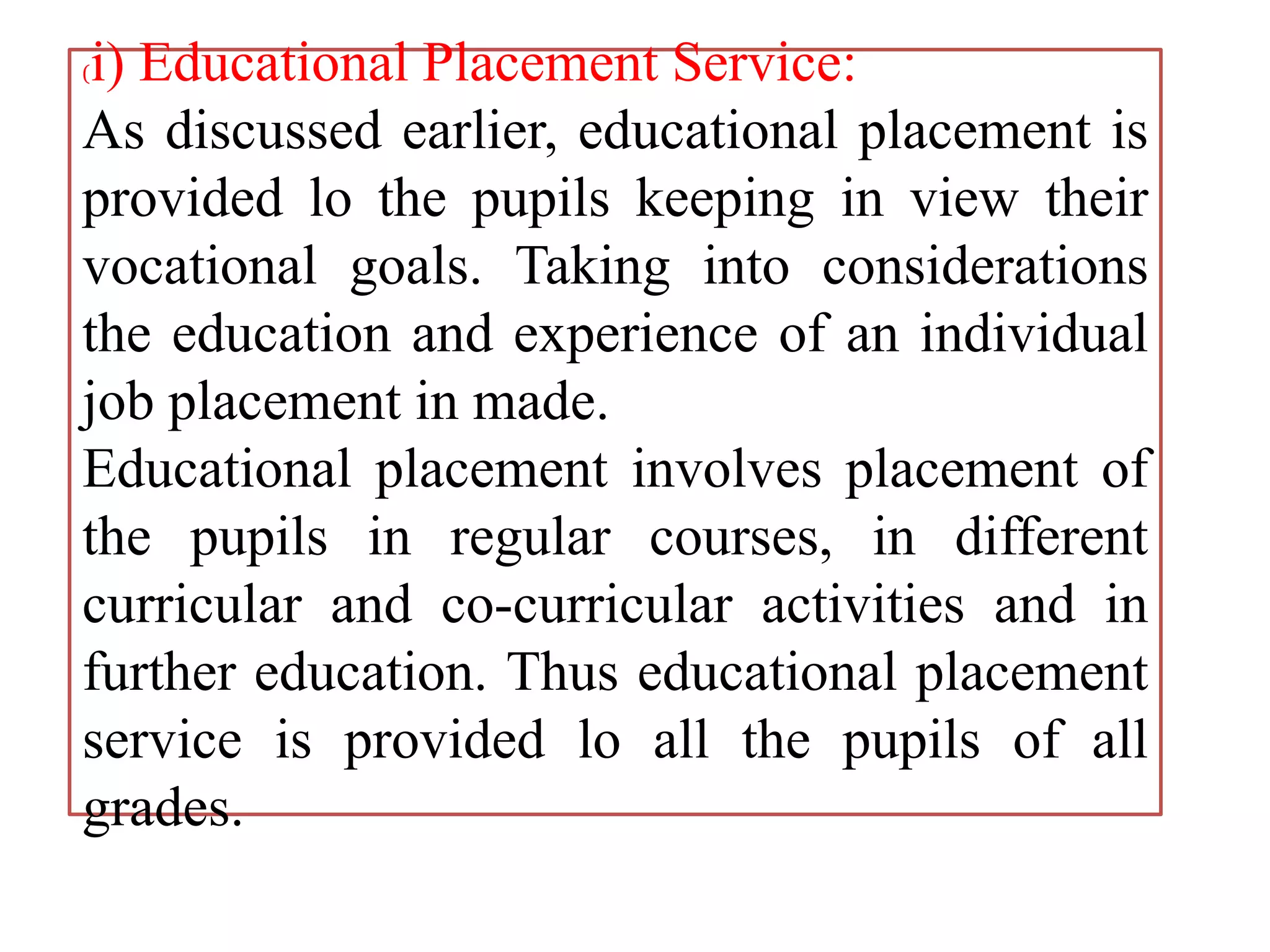 Placement services b.ed
