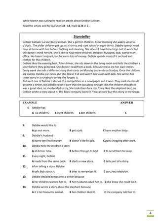 Placement test bachillerato | PDF