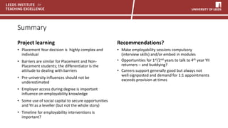 Placement Year: Barriers, Challenges and Motivations | PPTX