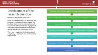 Placement Year: Barriers, Challenges and Motivations | PPTX