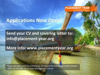 Placement Year International - PowerPoint Presentation | PPT