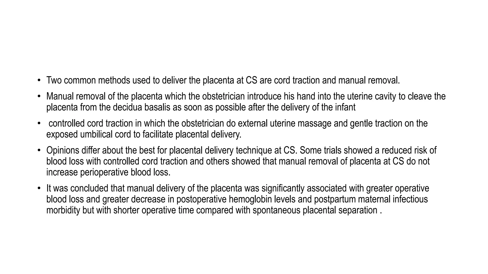 Placenta delivery during lscs | PPTX