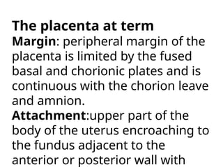 Placenta- it's structure, development and functions. Normal placenta | PPT
