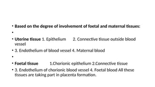 placenta histological types and morphological | PPTX
