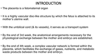 Embryological Development of the Placenta | PPTX