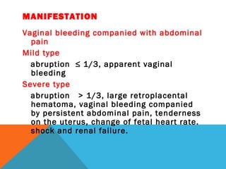 Placenta abruptia | PPT