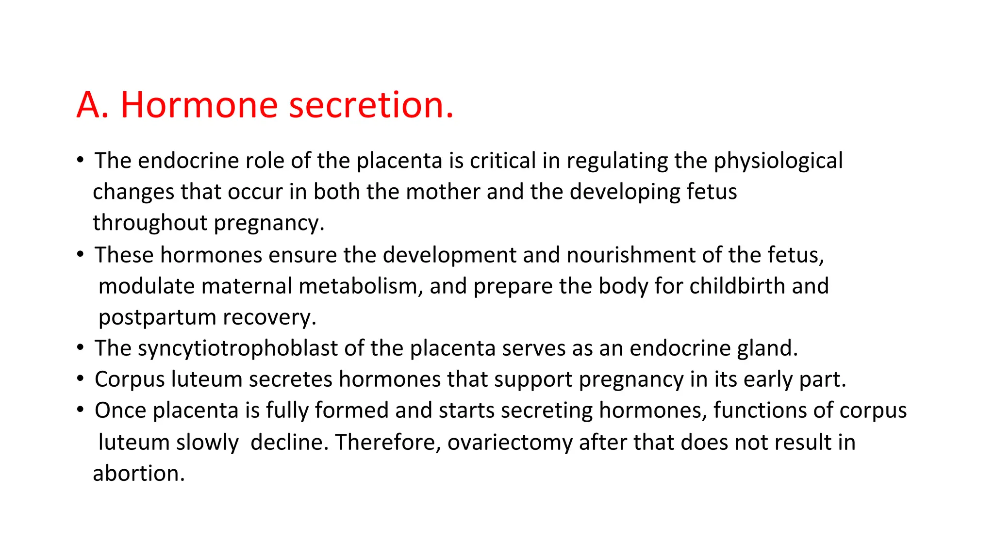 Placenta 2025-2026 and the endocrine function of placenta | PDF