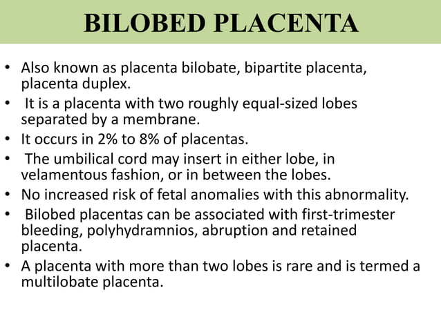 Placenta abnormalities | PPTX
