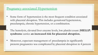 ABRUPTIO PLACENTA / Hemorrhagic Placental Disorder .pptx