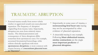 ABRUPTIO PLACENTA / Hemorrhagic Placental Disorder .pptx