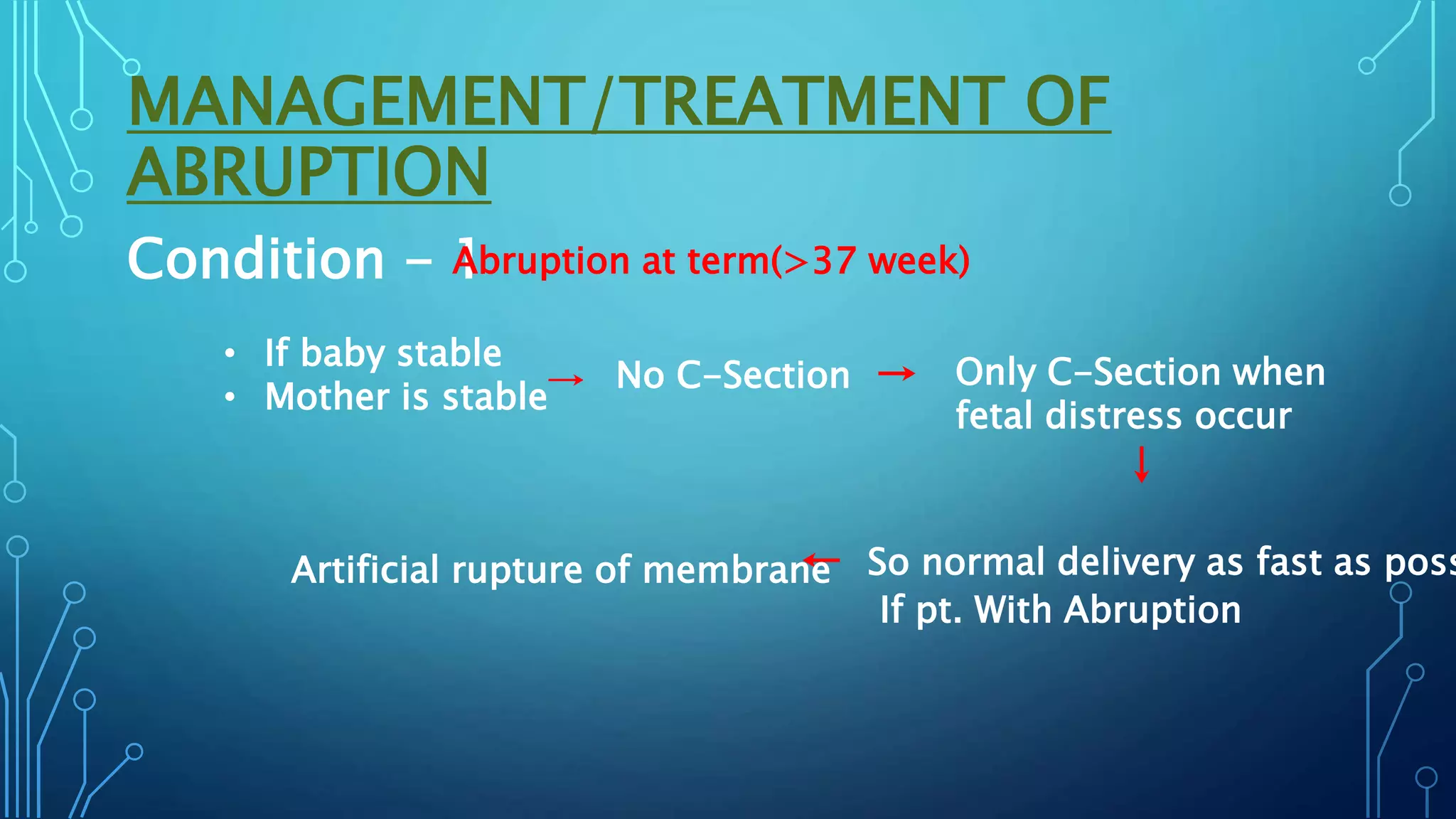 Placenta abruption presentation by YML | PPTX