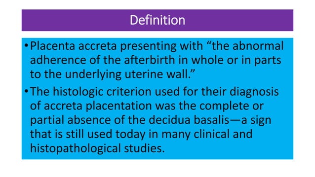 Placenta accreta .Prof.S. Roshdy | PPSX