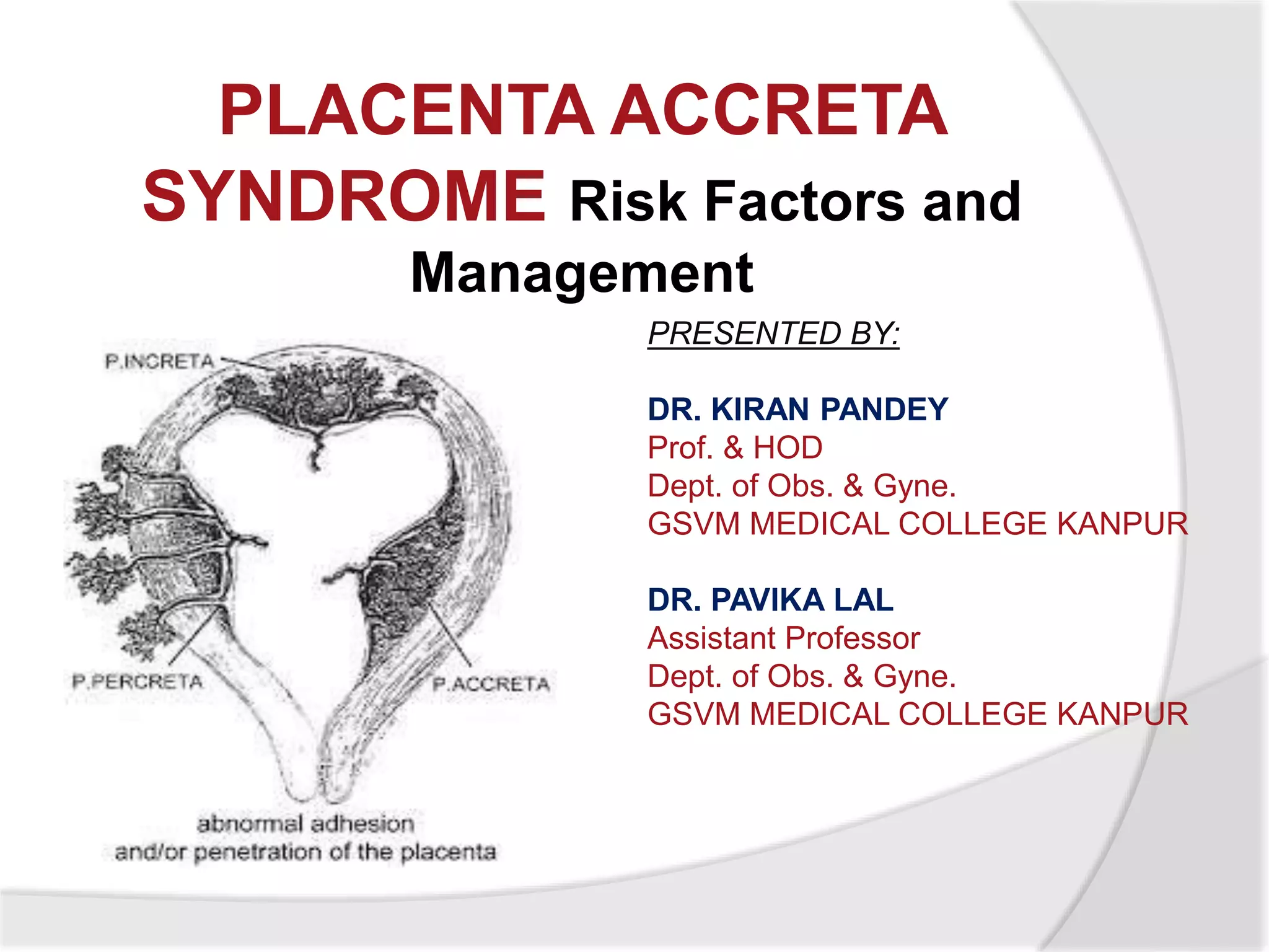 PLACENTA ACCRETA | PPTX