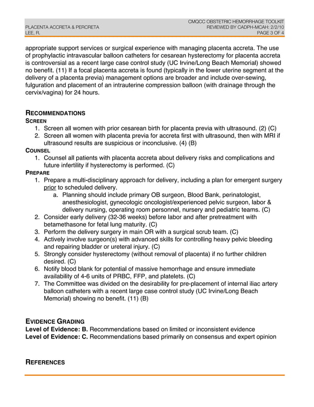 Placenta accreta lee | PDF