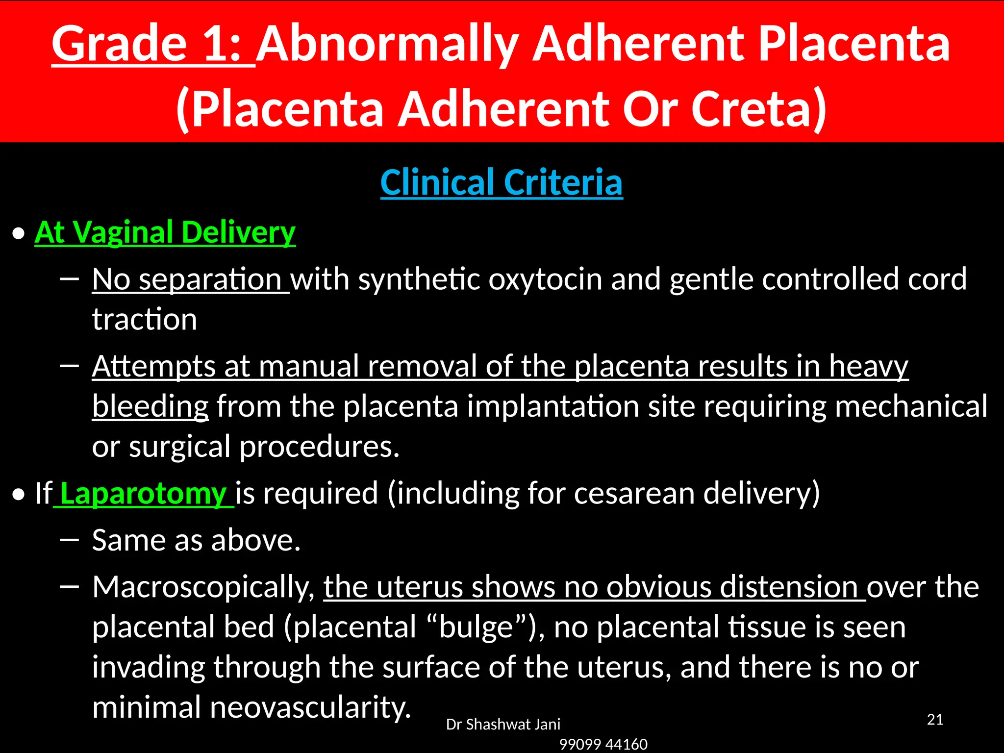 PLACENTA ACCRETA SYNDROME - CLASSIFICATION & RISK ASSESSMENT BY DR ...