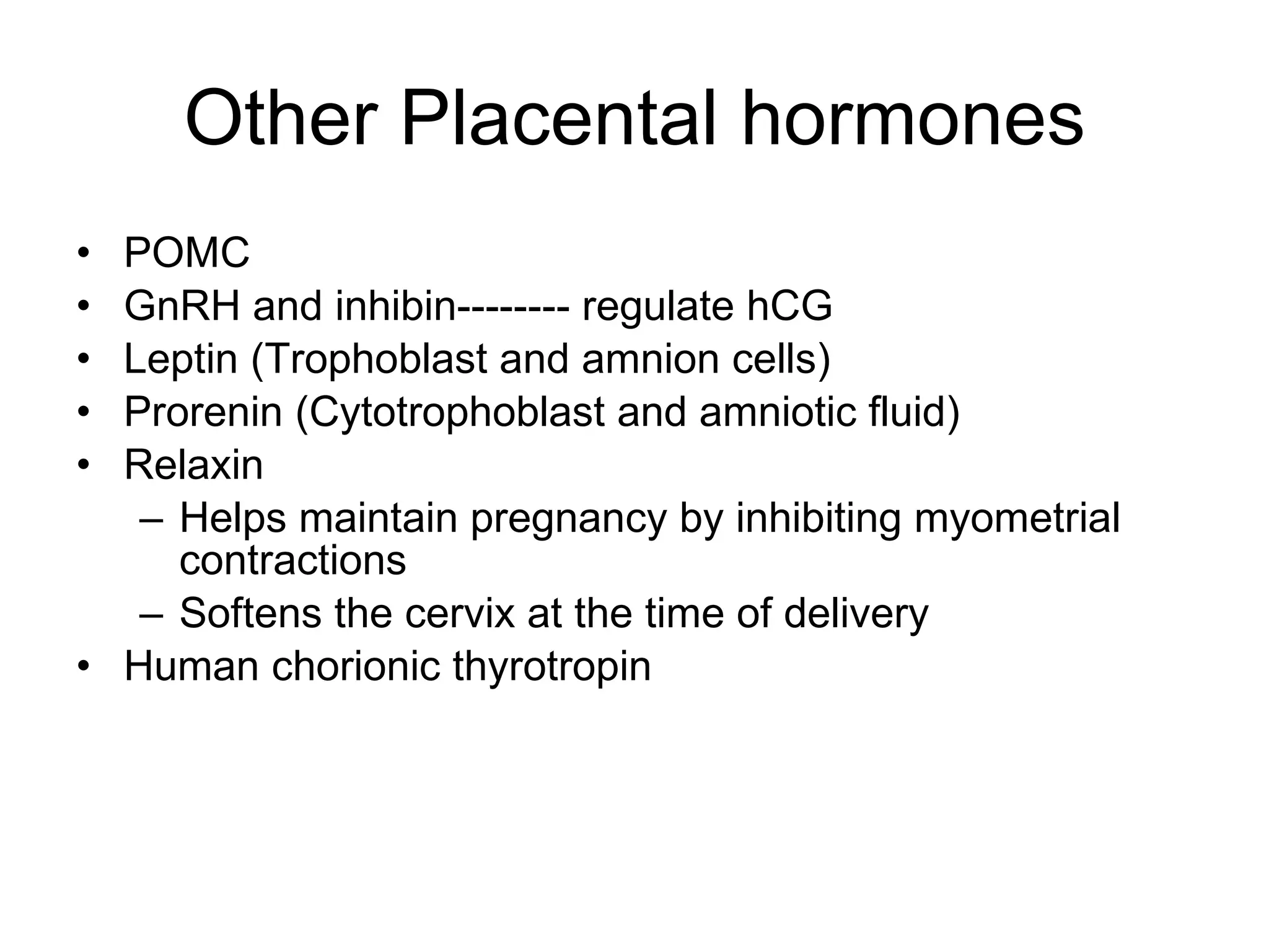 Placenta as an endocrine organ | PPT