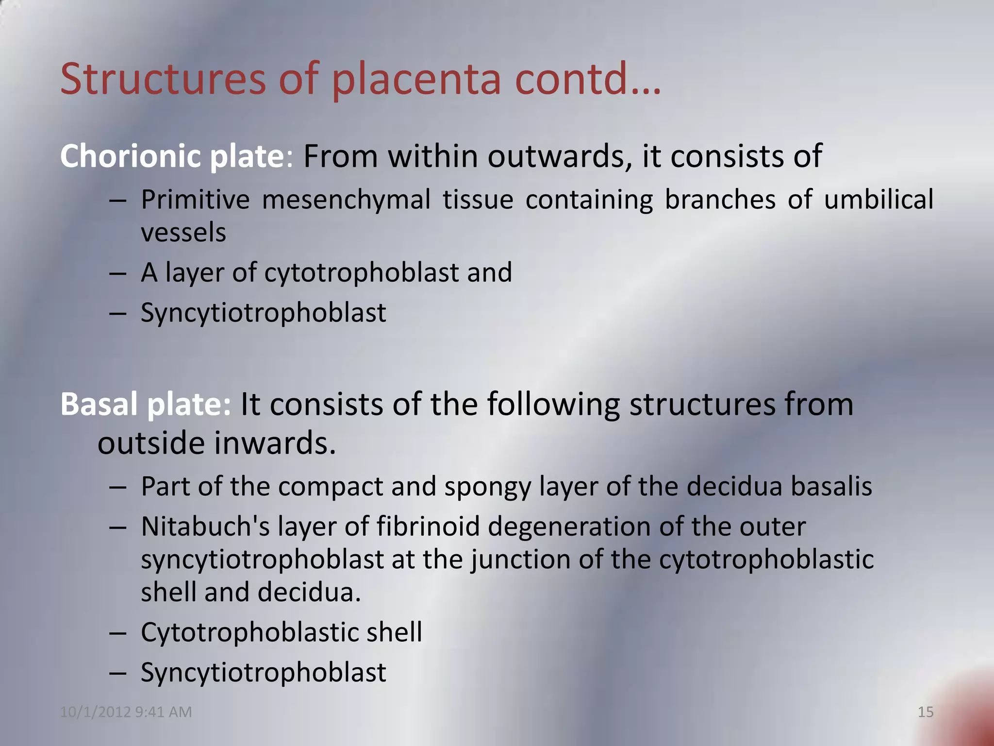 Placenta development | PPTX
