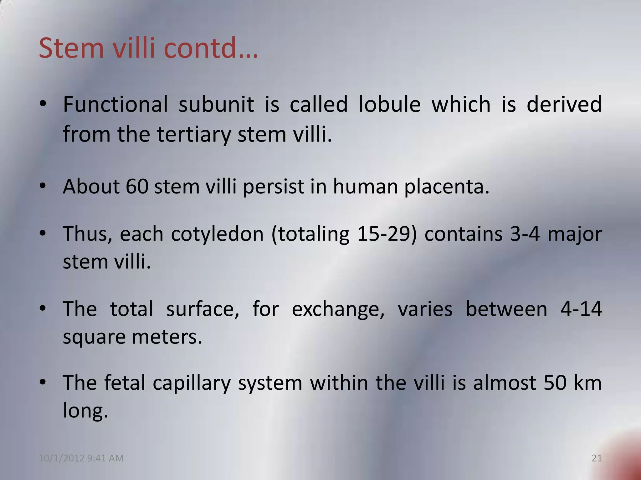 Placenta development | PPTX