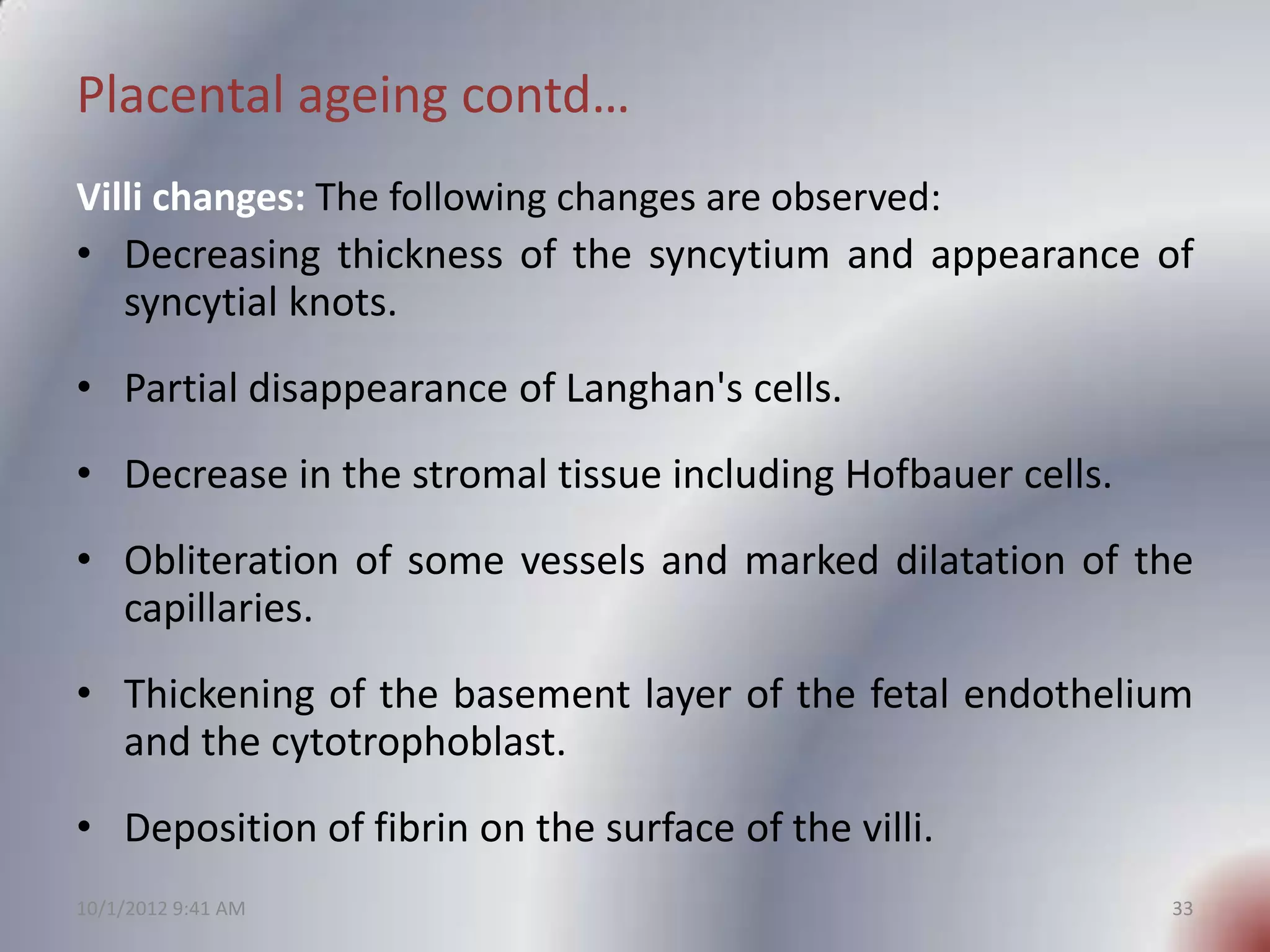 Placenta development | PPTX | Pregnancy | Reproductive Health