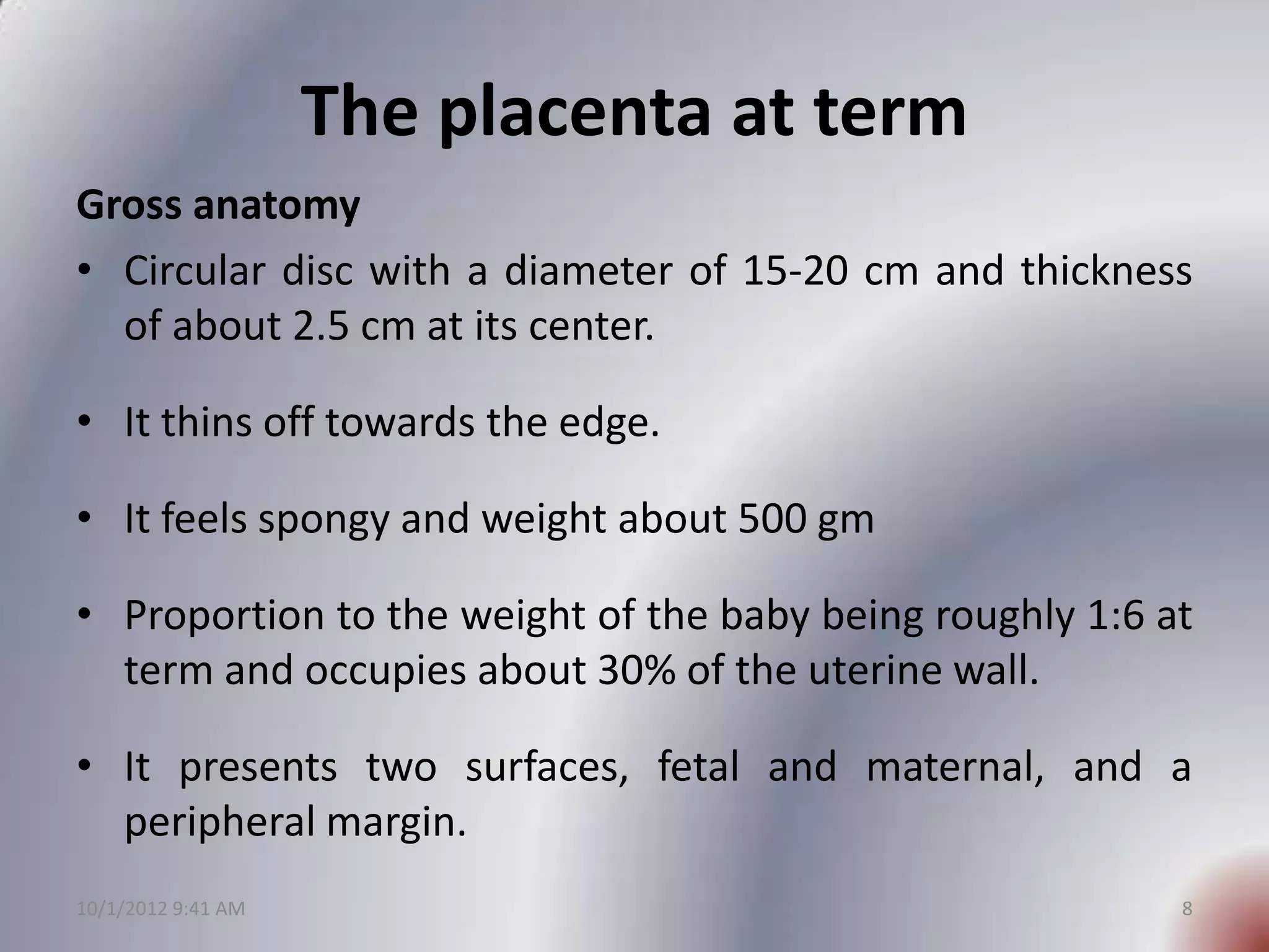Placenta development | PPTX