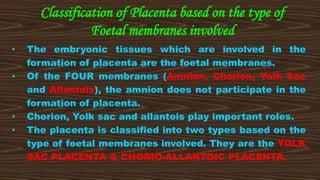 Topic: PLACENTA IN MAMMALS - Zoology allied | PDF