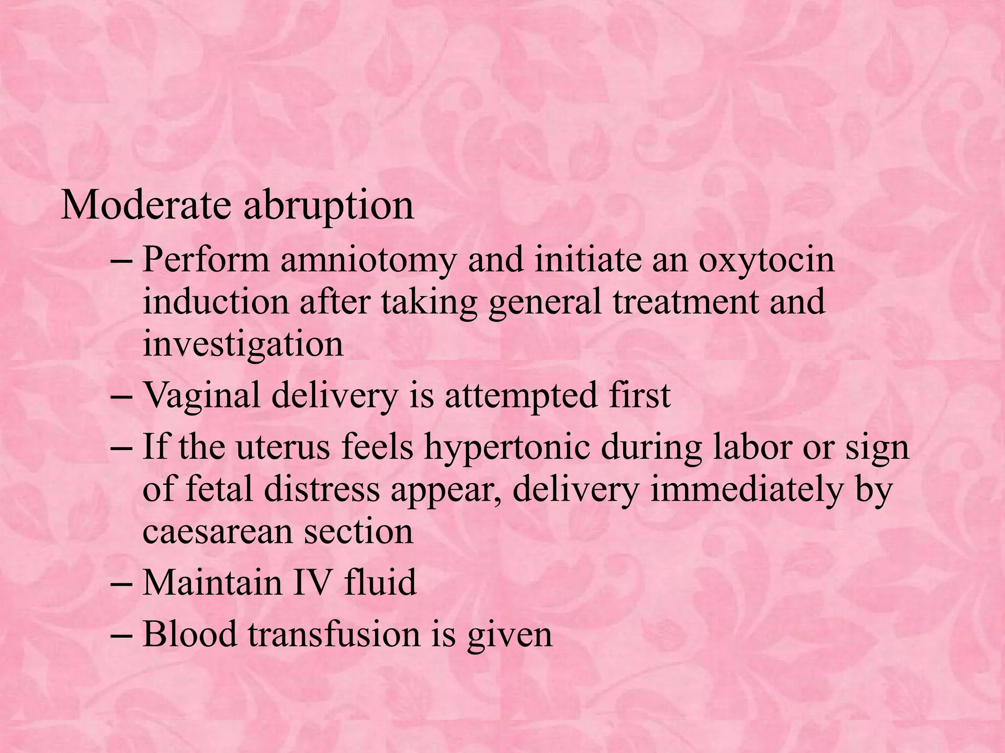 Placental abruption | PPTX
