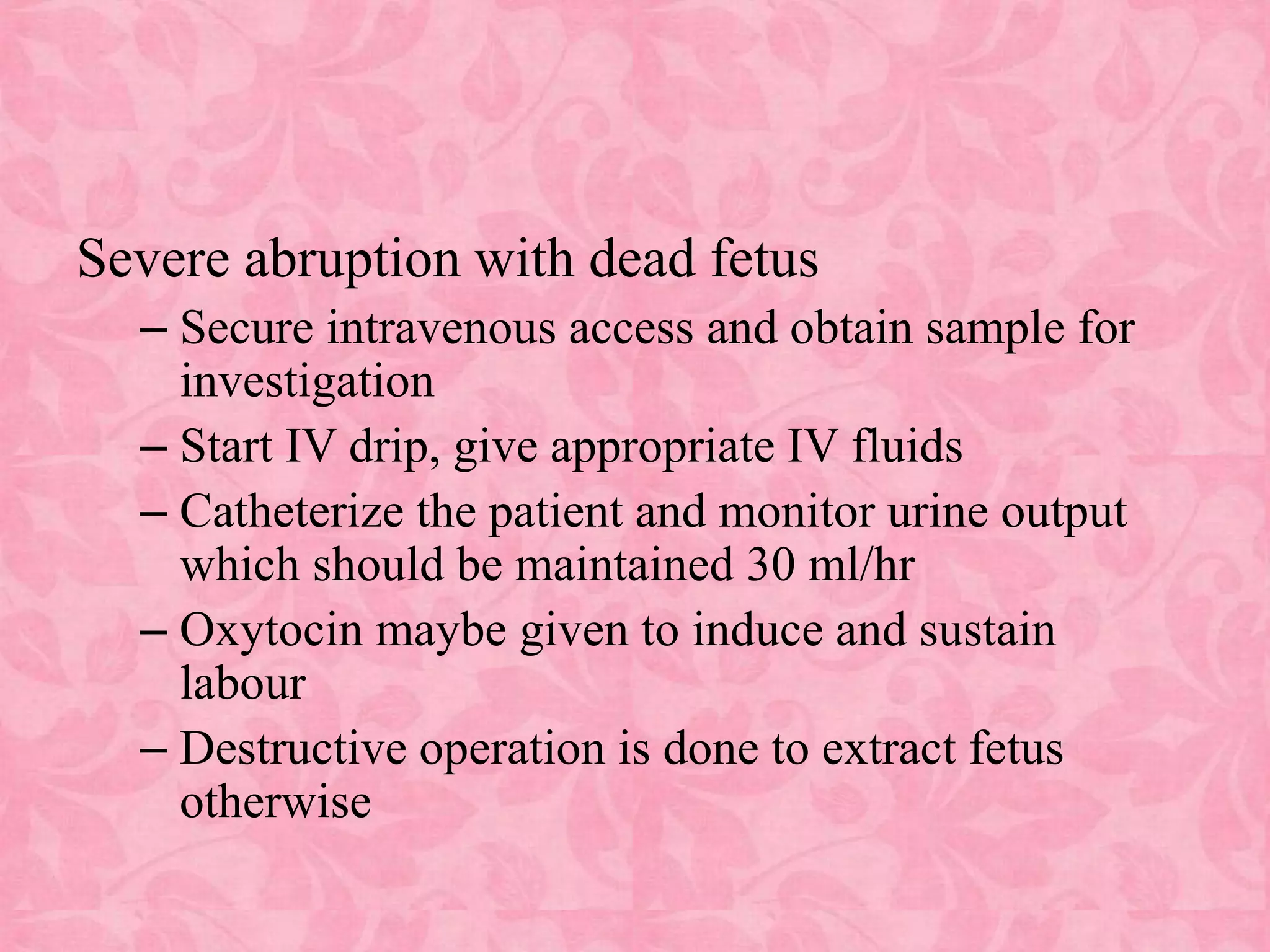 Placental abruption | PPTX