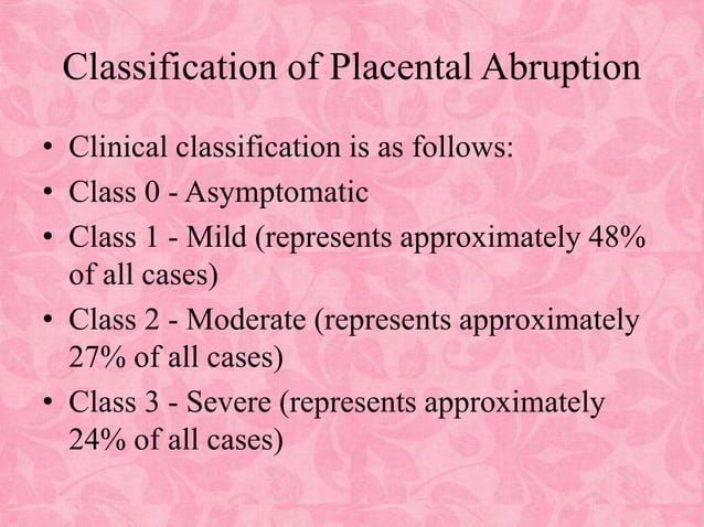 Placental abruption | PPTX | Pregnancy | Reproductive Health