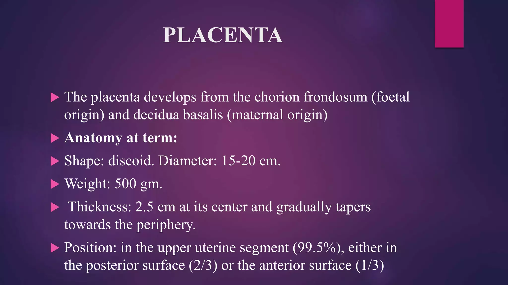 Placental and cord abnormalities | PPTX