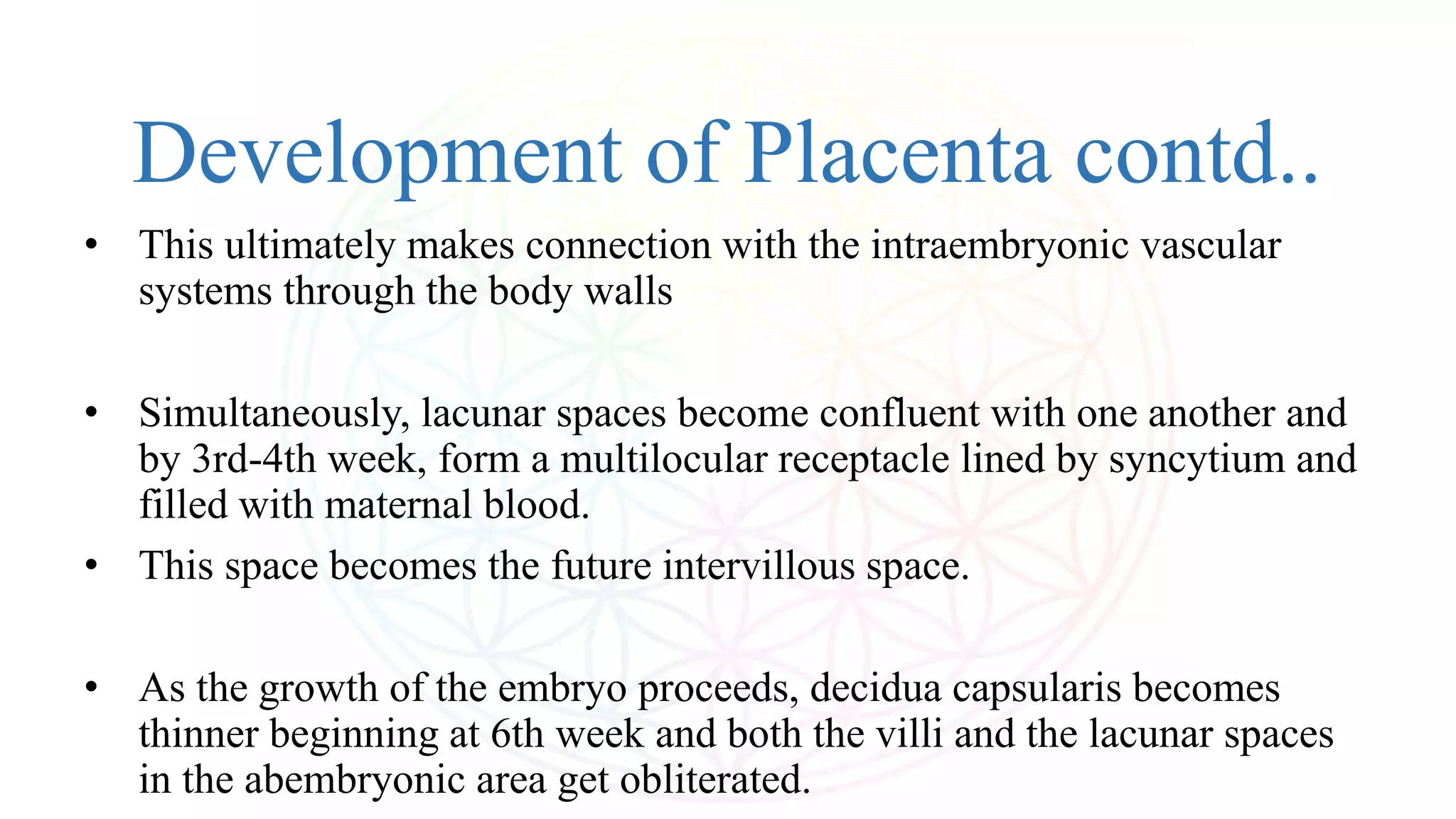 Placental development | PPTX