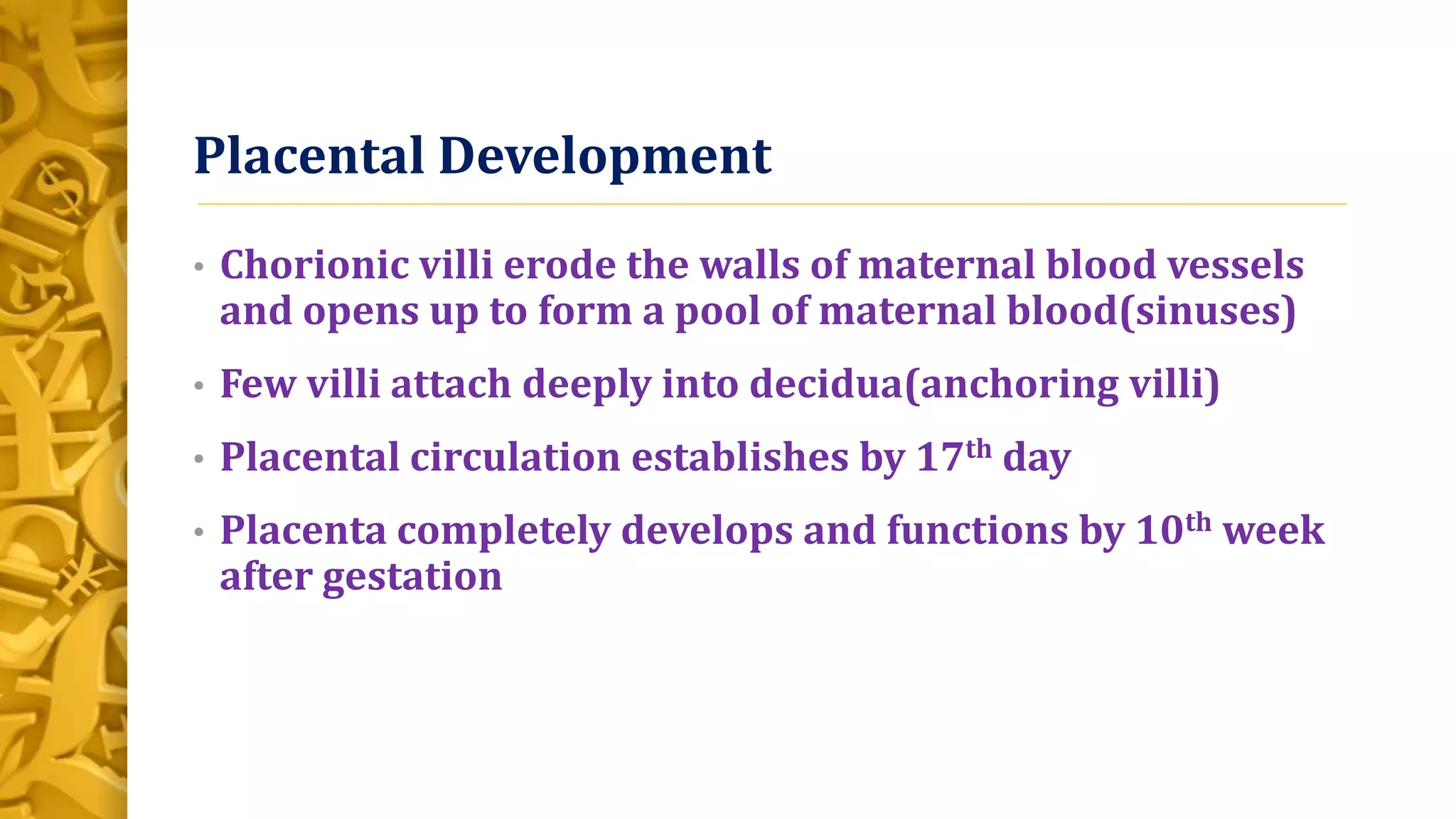 Placental development | PPTX