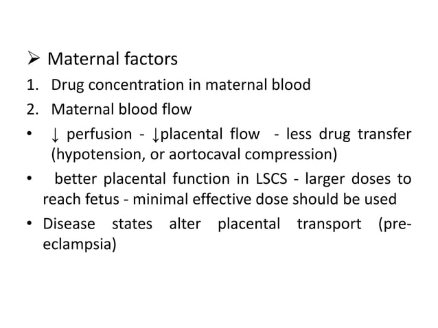 Placental_Drug_transfer.ppt | Pregnancy | Reproductive Health