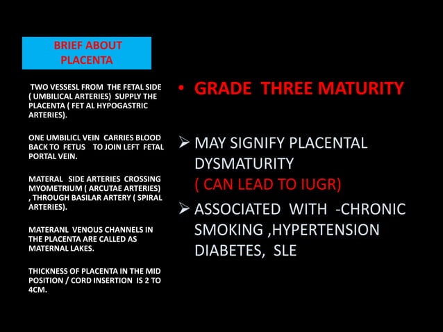 Placental grading | PPTX | Pregnancy | Reproductive Health