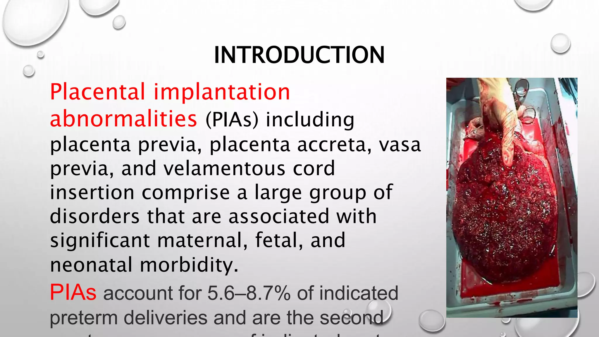 Placental implantation abnormalities | PPTX