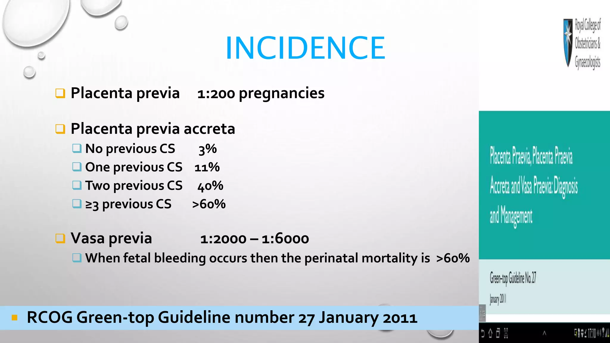 Placental implantation abnormalities | PPTX