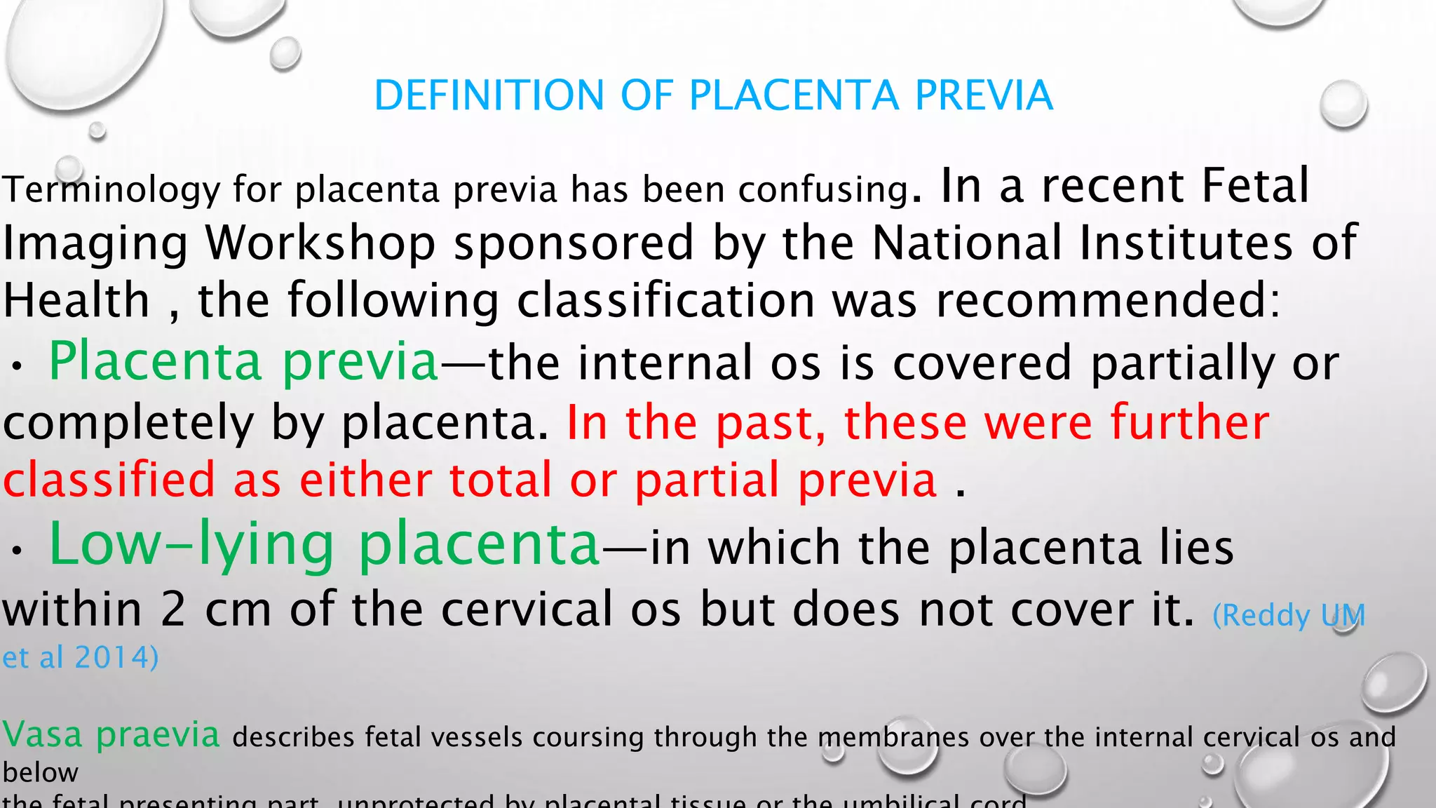 Placental implantation abnormalities | PPTX