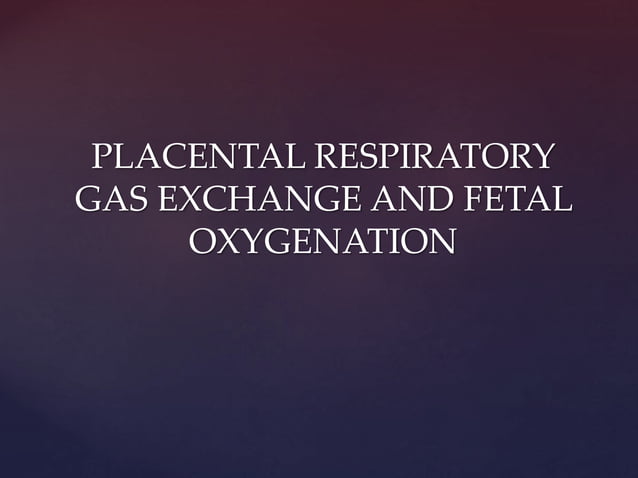 Placental respiratory gas exchange and fetal oxygenation | PPTX
