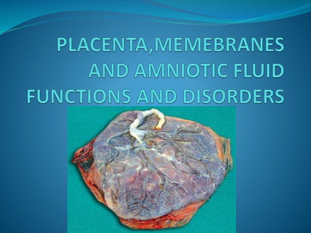 PLACENTA,MEMEBRANES AND AMNIOTIC FLUID FUNCTIONS AND DISORDERS.pptxA | PPT
