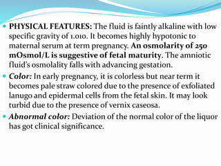 PLACENTA,MEMEBRANES AND AMNIOTIC FLUID FUNCTIONS AND DISORDERS.pptxA ...