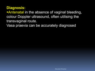 Placenta praevia, placenta praevia accreta and vasa praevia | PDF