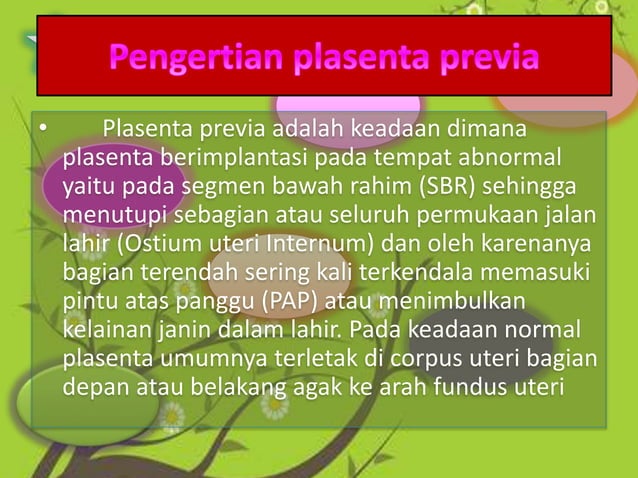 Placenta previa | PPTX