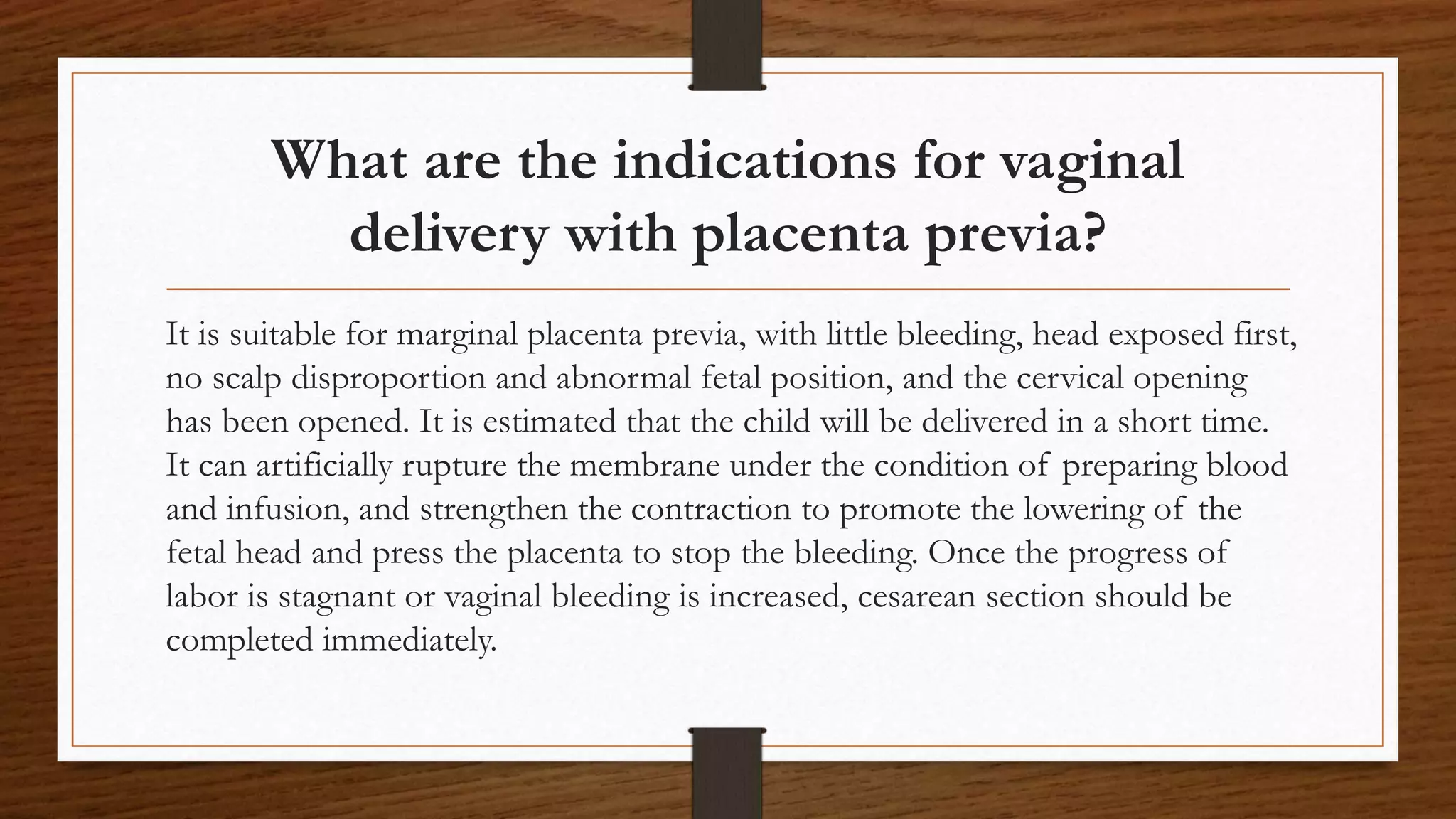 Placenta previa | PPTX