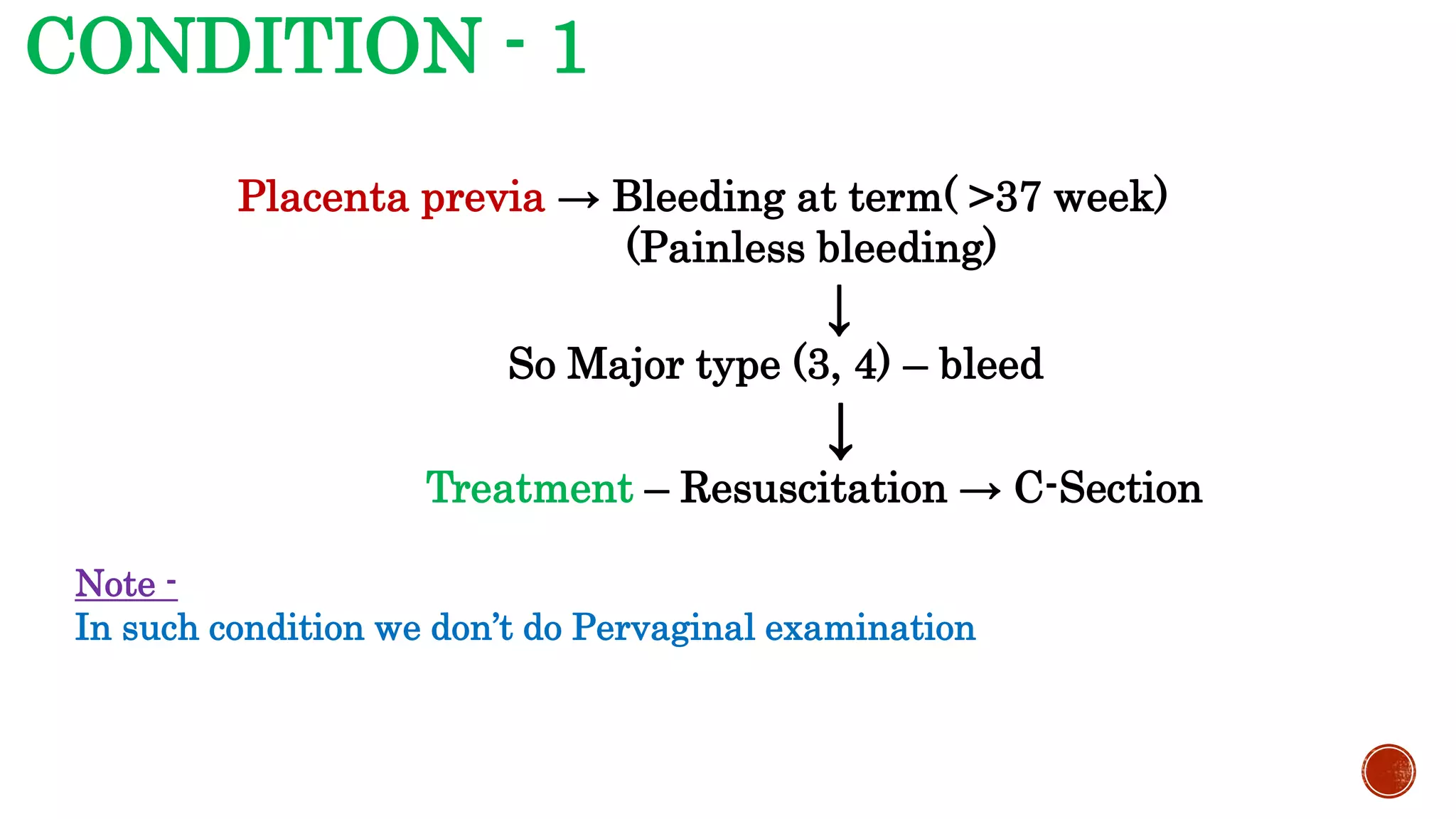 Placenta previa presentation by YML | PPTX