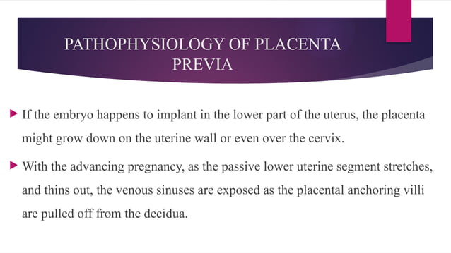 Placenta Previa.pptx /gynaecology/ obstetric nursing | PPT