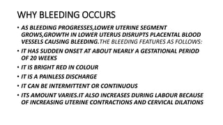 Placenta previa and discharge of patients after c section | PPTX